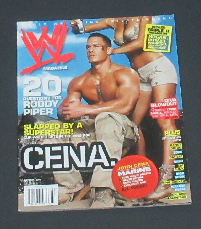 WWE Magazine October 2006 Jaime Pressly John Cena Butt seriously story Poster | eBay