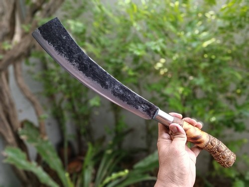 Handmade Parang Rambo machete camping knife 11.4” forged blade, Bamboo ...