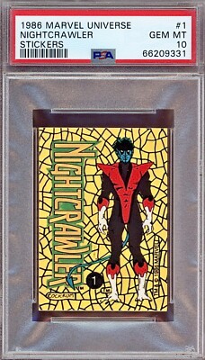 1986 Marvel Universe Stickers #1 Nightcrawler PSA 10 🌟 VHTF 🔥 RARE 🔥 | eBay