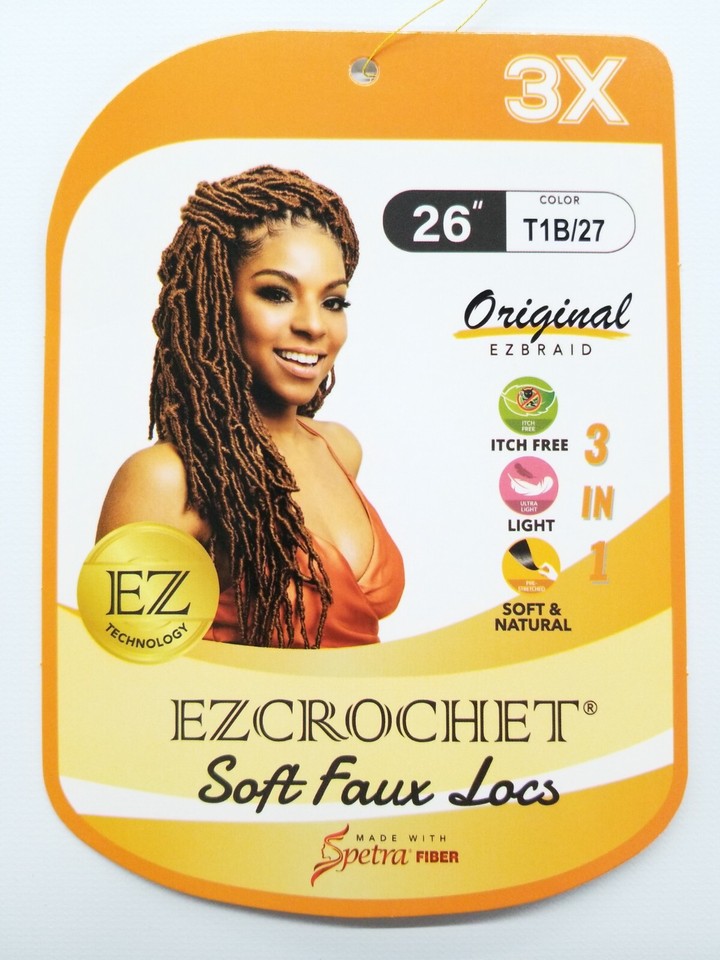 I&I Hair Innocence EZCROCHET 3X Faux Locs Crochet Braiding Hair Spectra ...