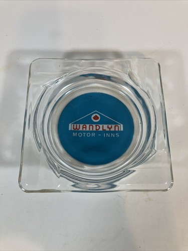 Vintage Wandlyn Motor-Inns Glass Ashtray LN Condition 1980s Advertising ...