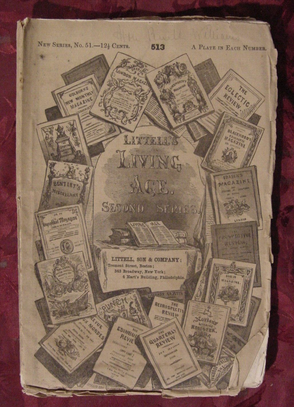 RARE Littell's Living Age 513 18 March 1854 Victor Hugo Frederick ...