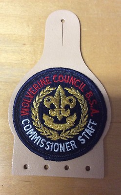 BSA WOLVERINE COUNCIL COMMISSIONER STAFF NEW LEATHER POCKET PATCH | eBay