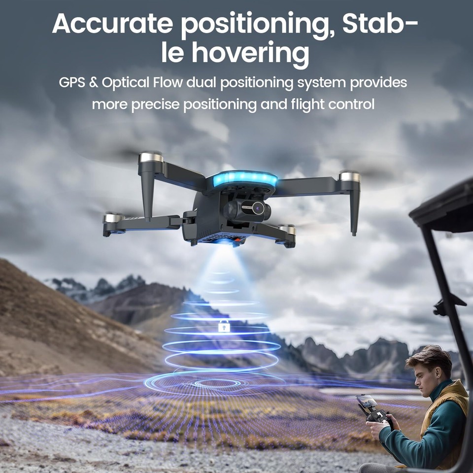 Drones with Camera for Adults 4k, 2-Axis Gimbals GPS Drone with EIS ...