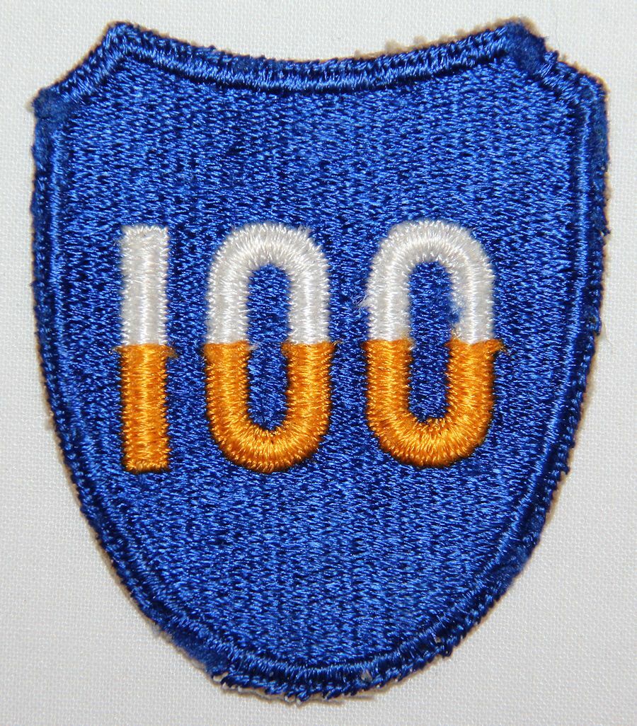 Original Wwii Us Army 100th Division Patch White Back
