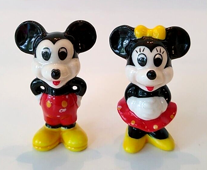 Vintage Disney Taiwan Porcelain Mini Mickey & Minnie Mouse Figurines ...