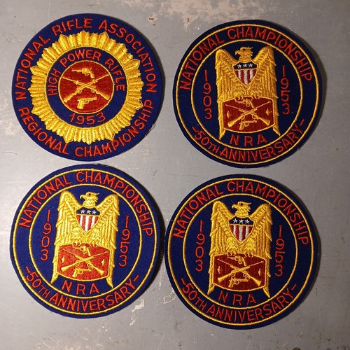 1953 Lot of Four NRA National Rifle Association Patches 5" Diameter NOS ...