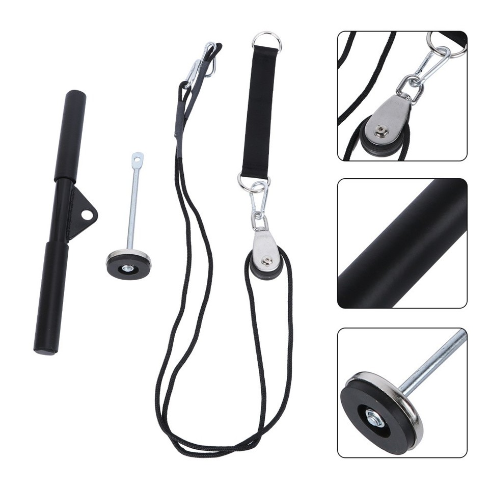 1 Set Forearm Wrist Roller Trainer Fitness Rope Arm Strength Training ...