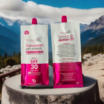 2x Brilliant Skin Essentials Sunscreen gel-cream SPF30 Sachet (50g Each ...