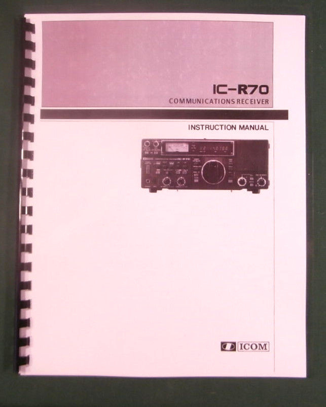 Icom IC-R70 Instruction Manual - Premium Card Stock Covers & 28 LB ...