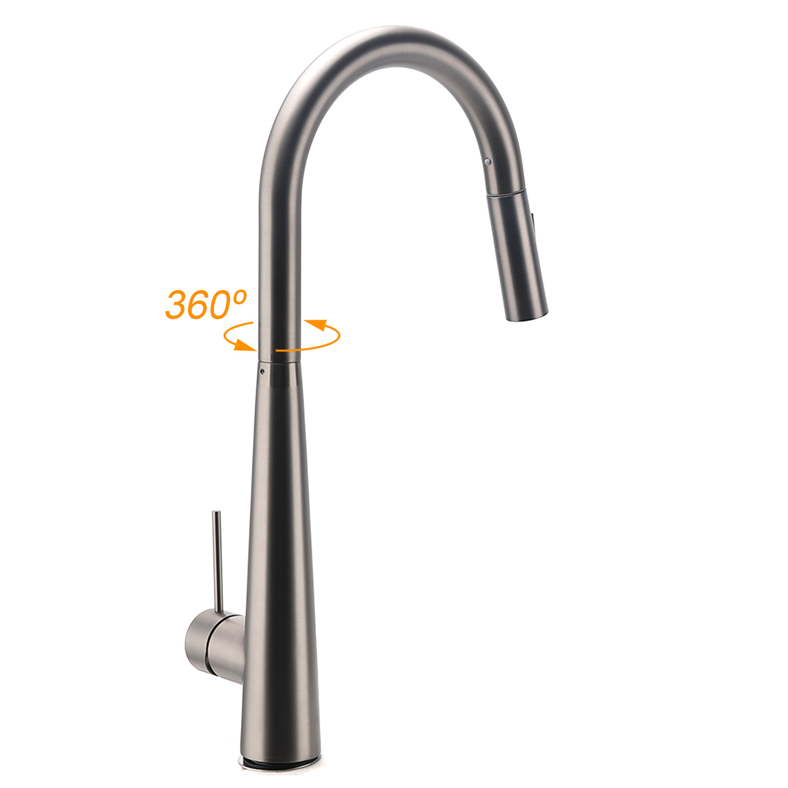 WELS Tall Pull Down Out Swivel Kitchen Laundry Sink Mixer 2 Mode Spray ...