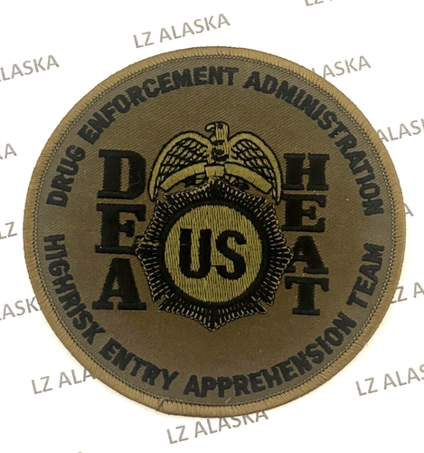 DEA HEAT HIGHRISK ENTRY APPREHENSION TEAM 4.5" PATCH (PD10) GREEN ...