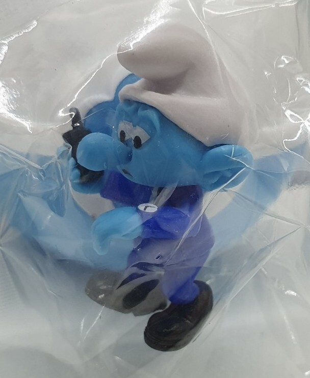 Smurfs Chupa Chups Mini Figure Figurine 4cm 2012 New Business Smurf Egg ...
