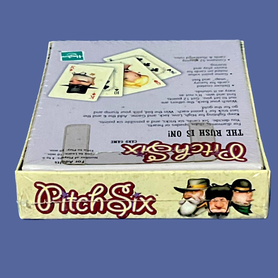 Vtg Pitch Six Card Game from Parker Brothers Hasbro 2002 SEALED New Old ...