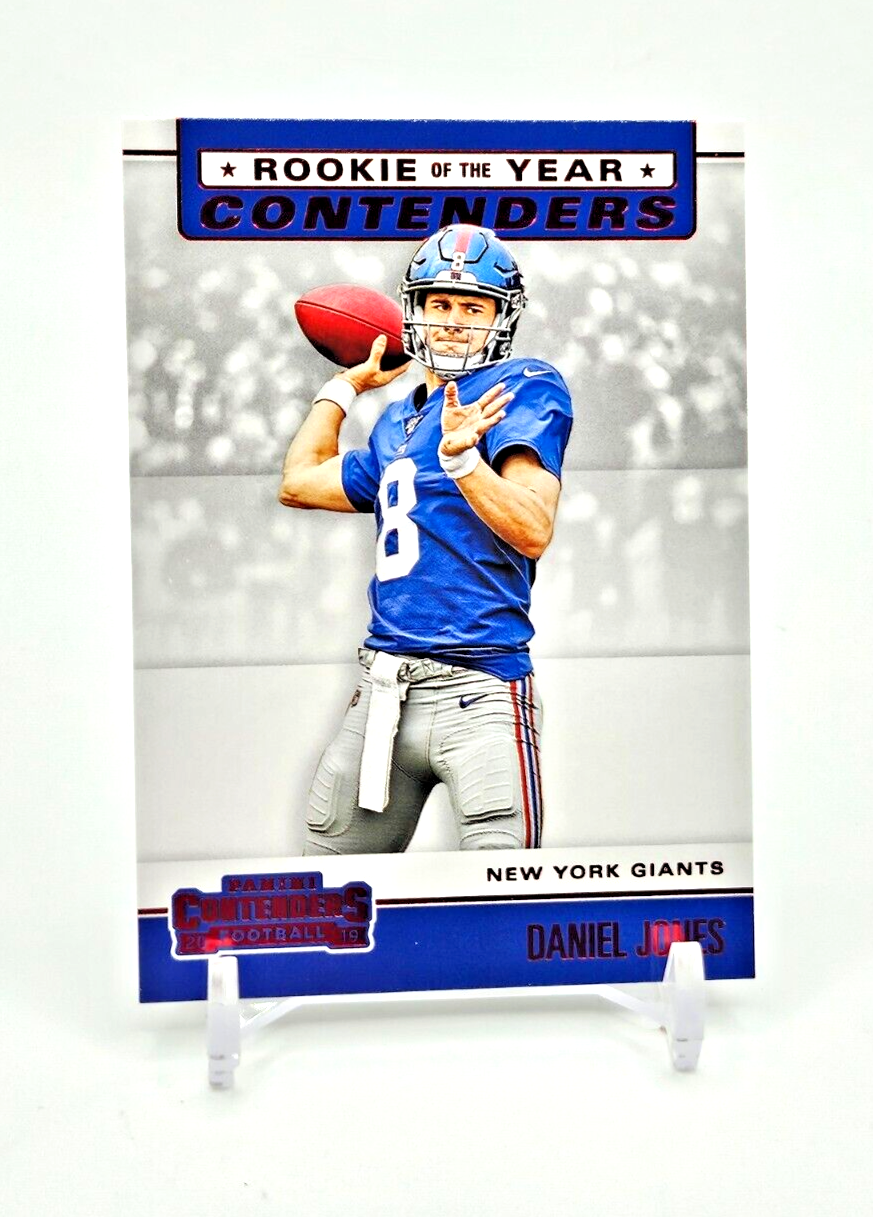 Daniel Jones "Rookie of the Year" RUBY/RED 2019 Panini Contenders #RYA ...