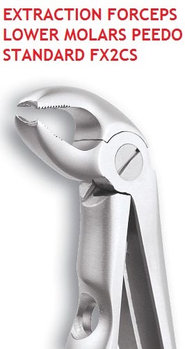 DENTAL INSTRUMENT EXTRACTION FORCEPS LOWER MOLAR PEEDO STANDARD FX2CS ...