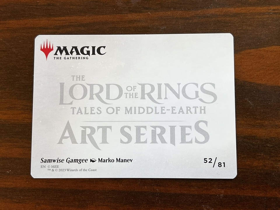 Art Series SAMWISE GAMGEE - MTG Lord of The Rings - MINT | eBay