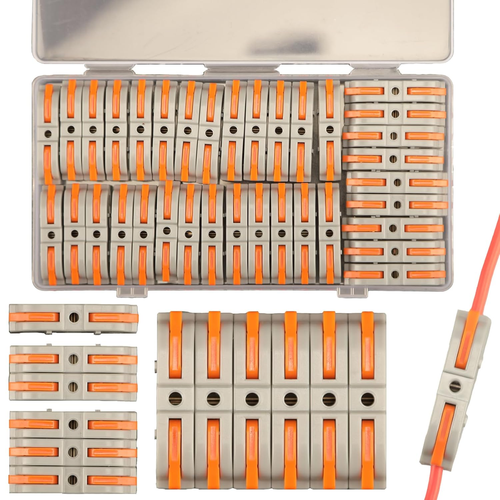 35Pcs Lever Wire Connectors - 1 Conductor Compact Electrical Connectors ...