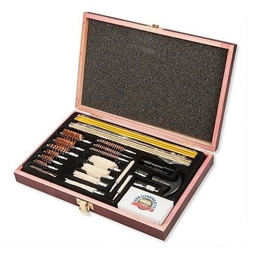 Gunmaster 35 Piece Deluxe Universal Gun Cleaning Kit Wooden Case, mfg ...
