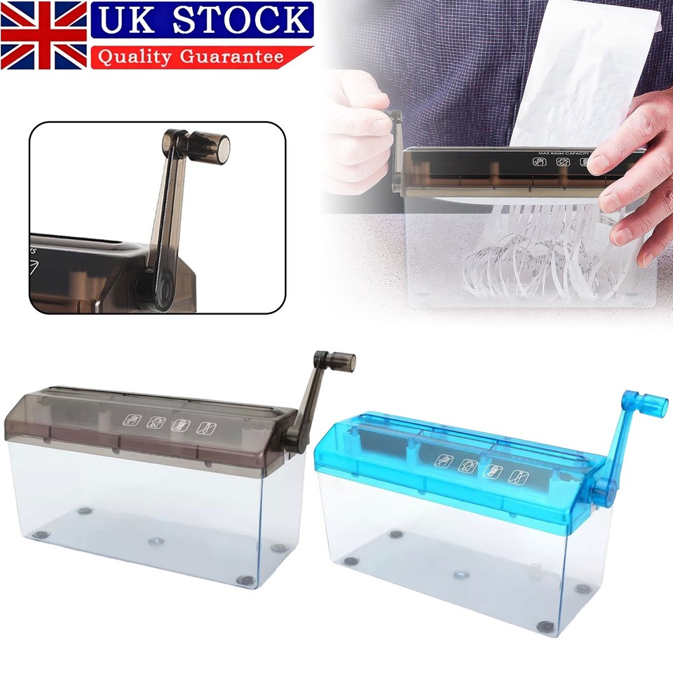 Hand Manual Desktop Office A4/A6 Paper Shredder Strip Cut Shredding ...
