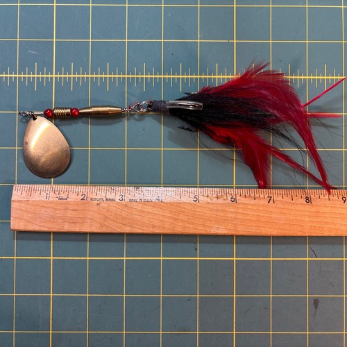 Vintage Never-Used Unbranded Brass Musky Bucktail Spinner Fishing Lure ...