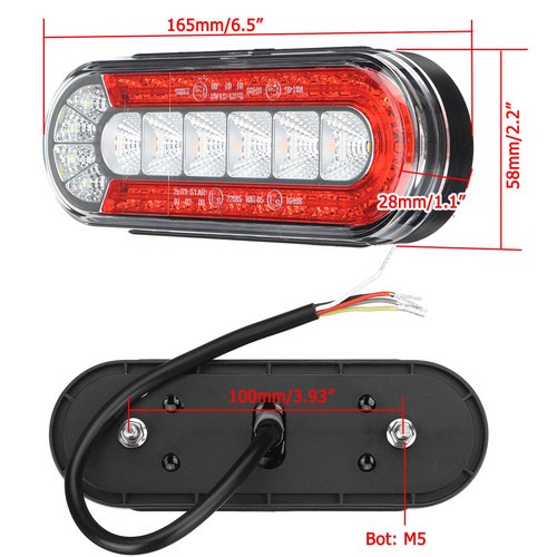 2X Sequential Indicators LED Tail Lights Trailer Ute Caravan Truck Stop ...