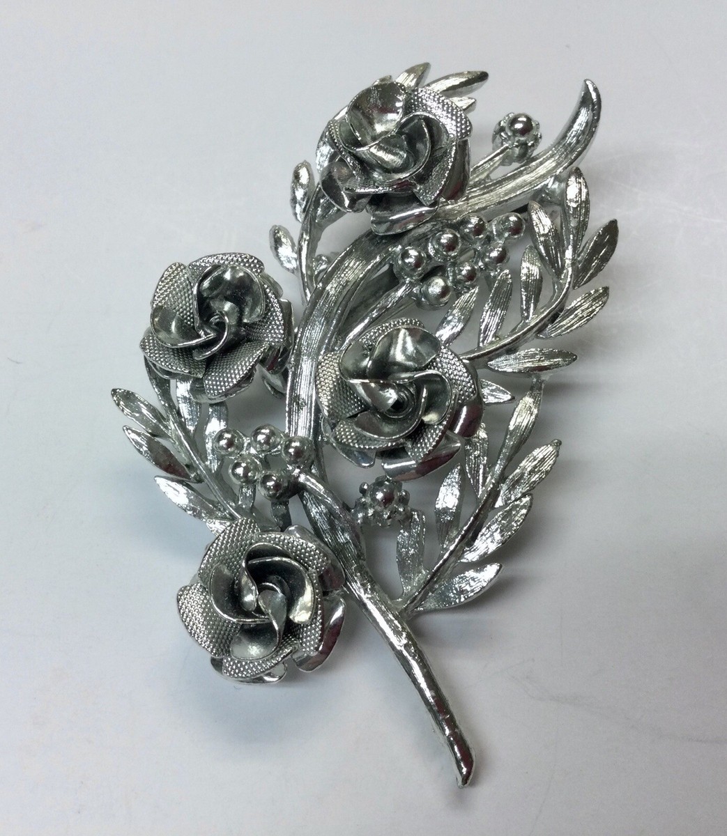 Brooch Bouquet All Silver