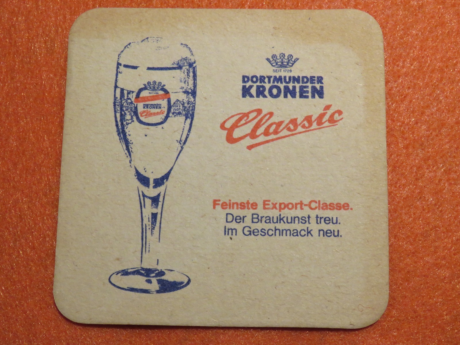 Vintage Beer Bar COASTER ** DORTMUNDER Kronen Classic ~ Pilskrone Pils ...