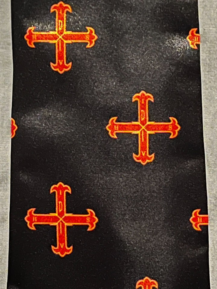 Black York Rites Necktie Red Cross Constantine Masonic Freemason ...