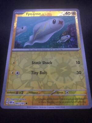 Tynamo [Reverse Holo] 67/197 Pokémon TGC Obsidian Flames | eBay
