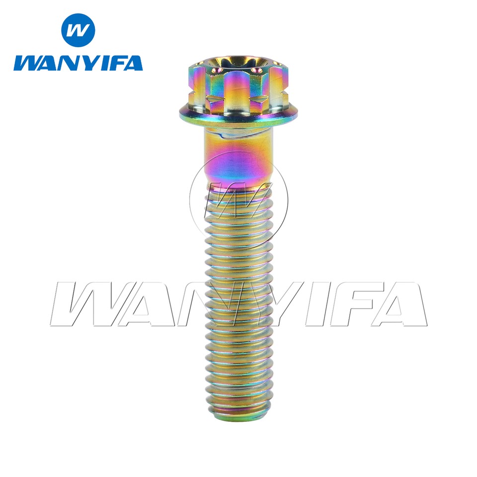 Titanium Bolts M8x1.25 Flange Fancy Head Torx Screw 20 25 30 35 40 45 ...