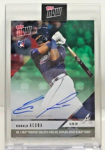 Ronald Acuna Jr. 2018 Topps Aujourd'Hui MLB Debut #125 - Vert ...