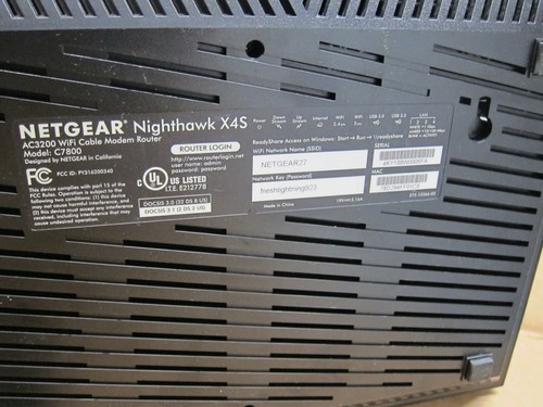 Netgear C7800 Nighthawk X4S AC3200 WiFi Cable Modem Router Combo Unit W ...