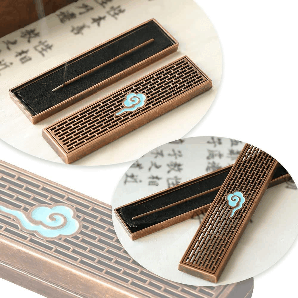 Incense Storage Coffin Box Vintage Incense Holder with Fireproof Cotton ...