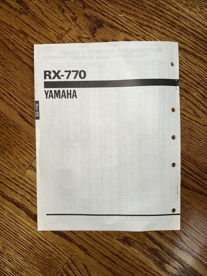 Yamaha RX-770 Receiver Service Manual *Original* | eBay