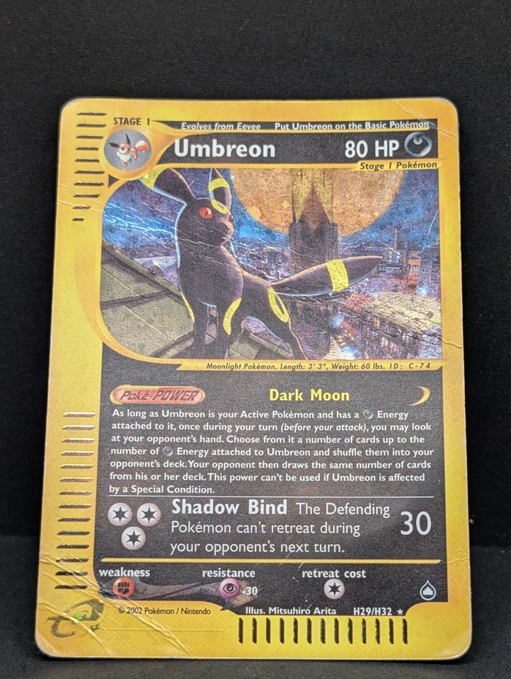 Umbreon H29/H32 Aquapolis Holo Rare Pokemon TCG Nintendo e-reader HP | eBay