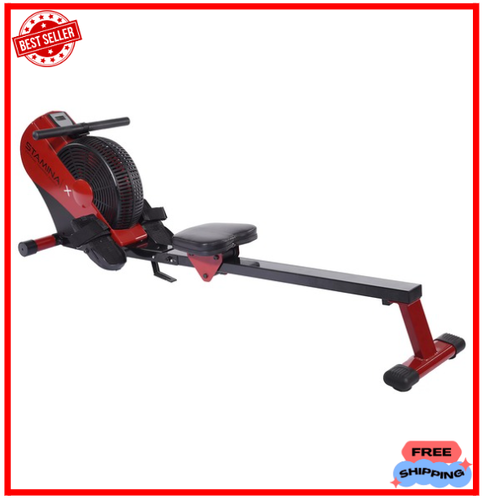 STAMINA ATS AIR ROWER MACHINE SMART WORKOUT FOLDABLE ROWING MACHINE RED ...