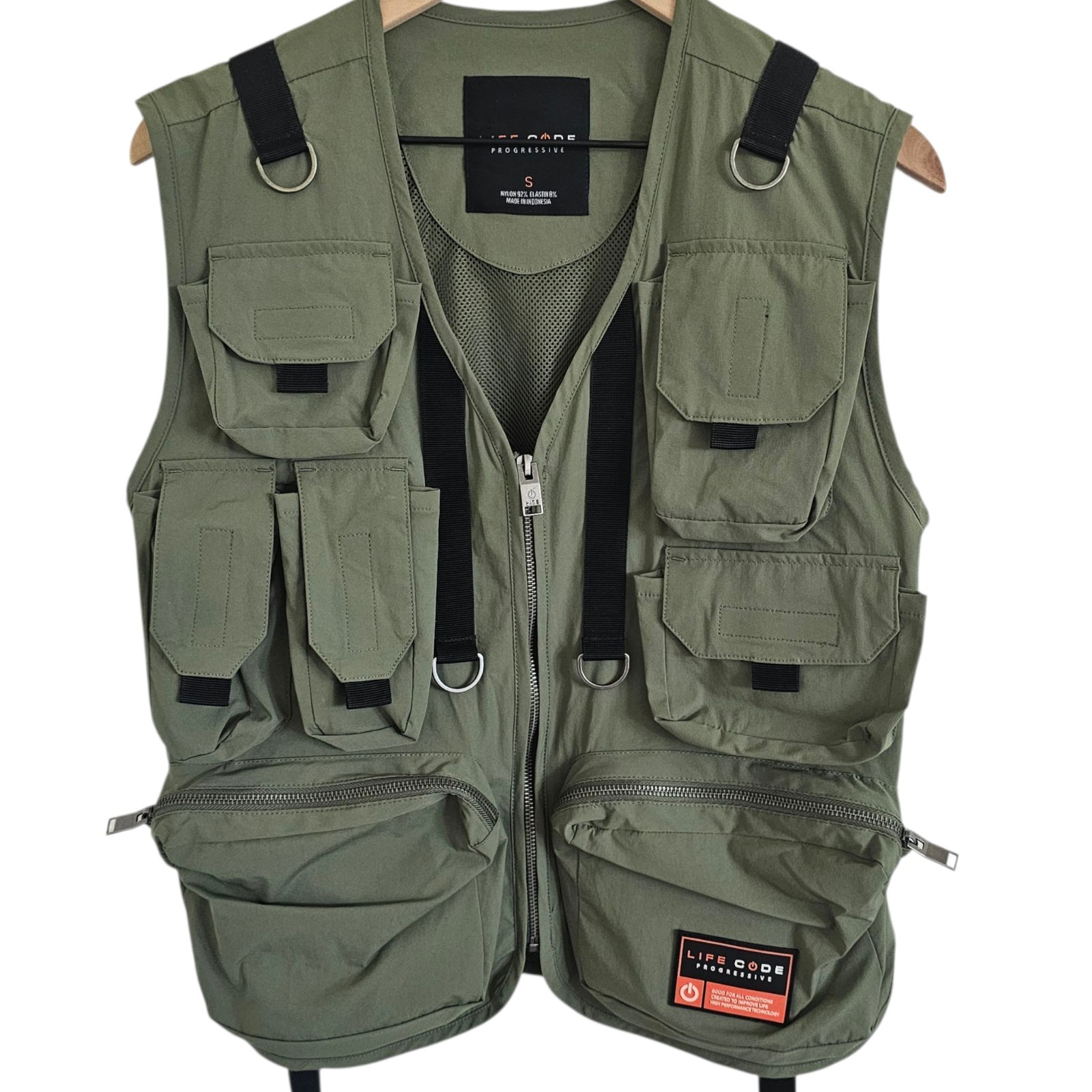 Life Code Progressive Tactical Utility Vest Olive Green Mens Size Small ...