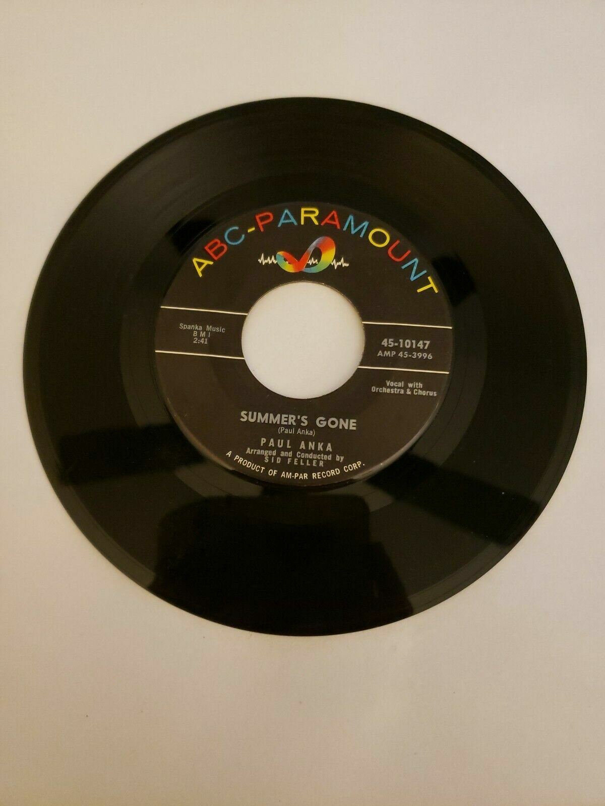 Paul Anka - Summer's Gone - ABC Paramount (45RPM 7”Single)(J553) | eBay
