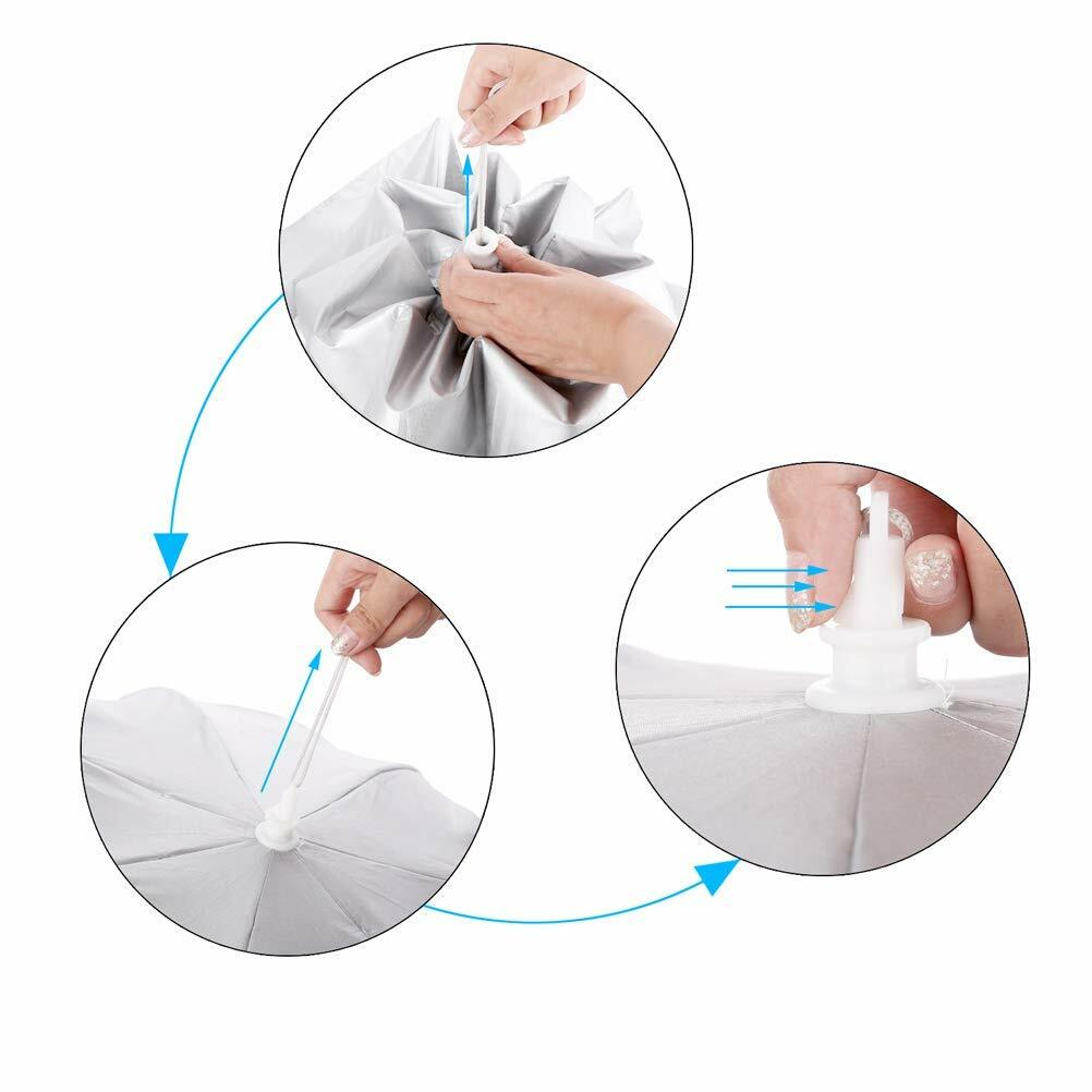 Windproof Head Umbrella Hat Large Adults Folding Brolly With Hands Free ...