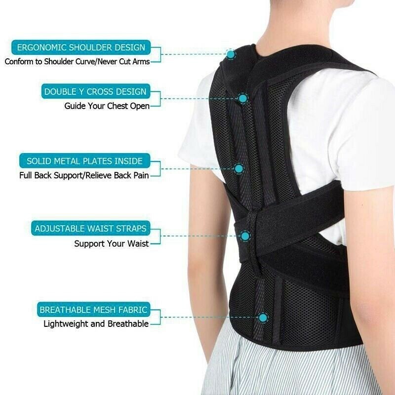 Posture Corrector Thoracic lumbar spinal back support belt for lordosis ...