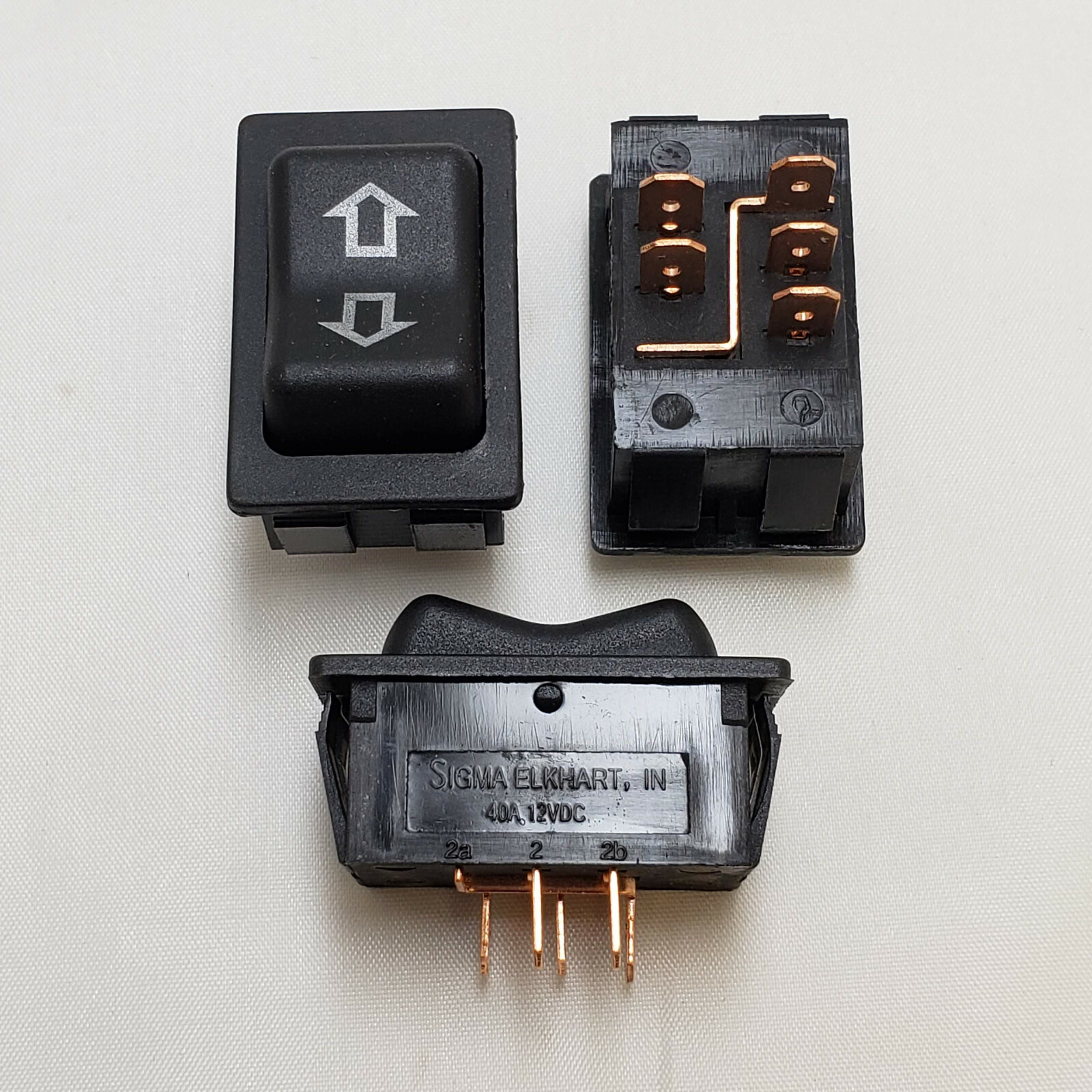 5W-15-761S SIGMA SWITCHES REPLACEMENT DPDT BLACK MOMENTARY ON OFF ...