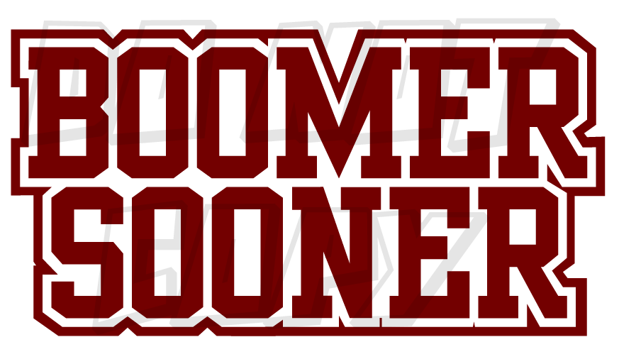 Oklahoma University Sooner Football Vinyl Decal stickers - BOOMER ...