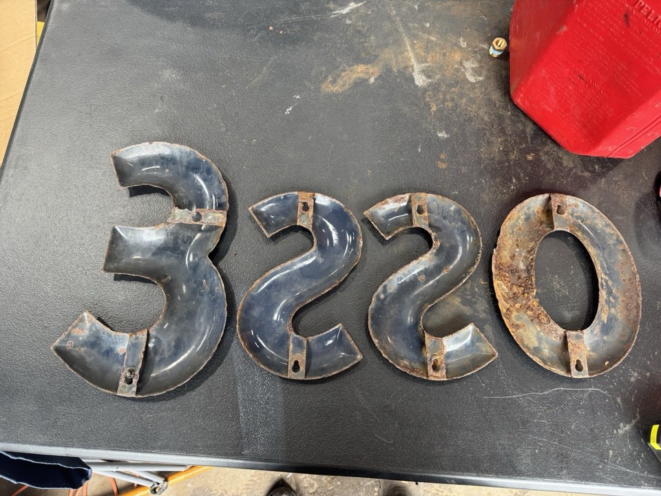 ESSO porcelain letters Gas And Oil Guaranteed Original Cobalt Blue ...