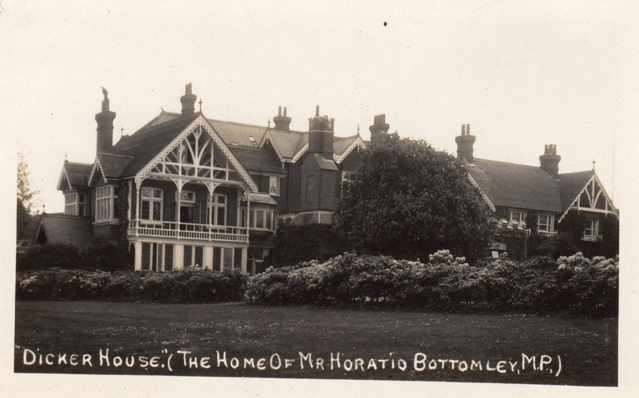 Dicker House Upper Dicker Horatio Bottomley M.P. Nr Hailsham unused RP ...