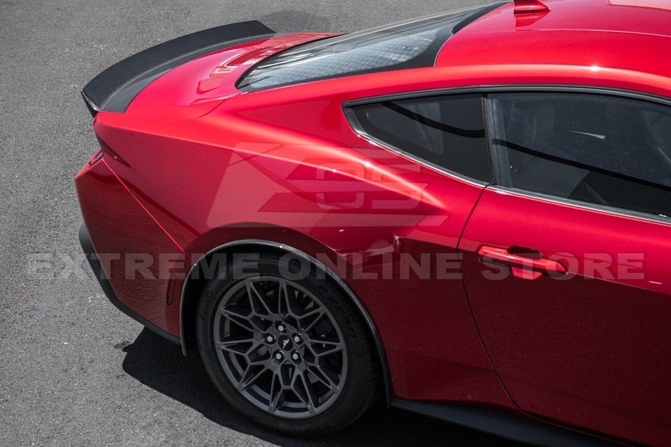 For 24-Up Ford Mustang Coupe CARBON FIBER Rear Decklid Integrated ...