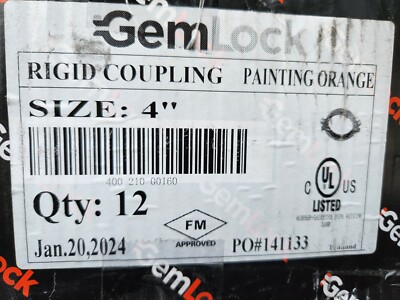 (12 Pack) GemLock Rigid Coupling | Size 4" | eBay
