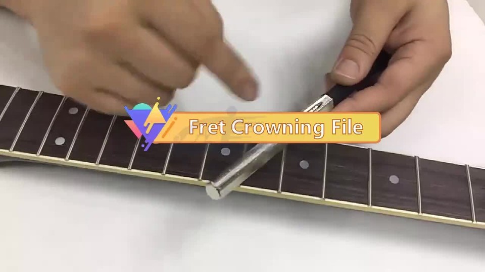 Guitar Fret Crowning File Dressing File W/ 3 Size Edges Luthier Tool ...