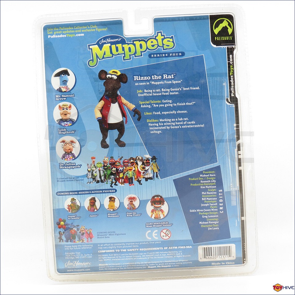 The Muppet Show Muppets Palisades Rizzo Rat red jacket figure series 4 ...