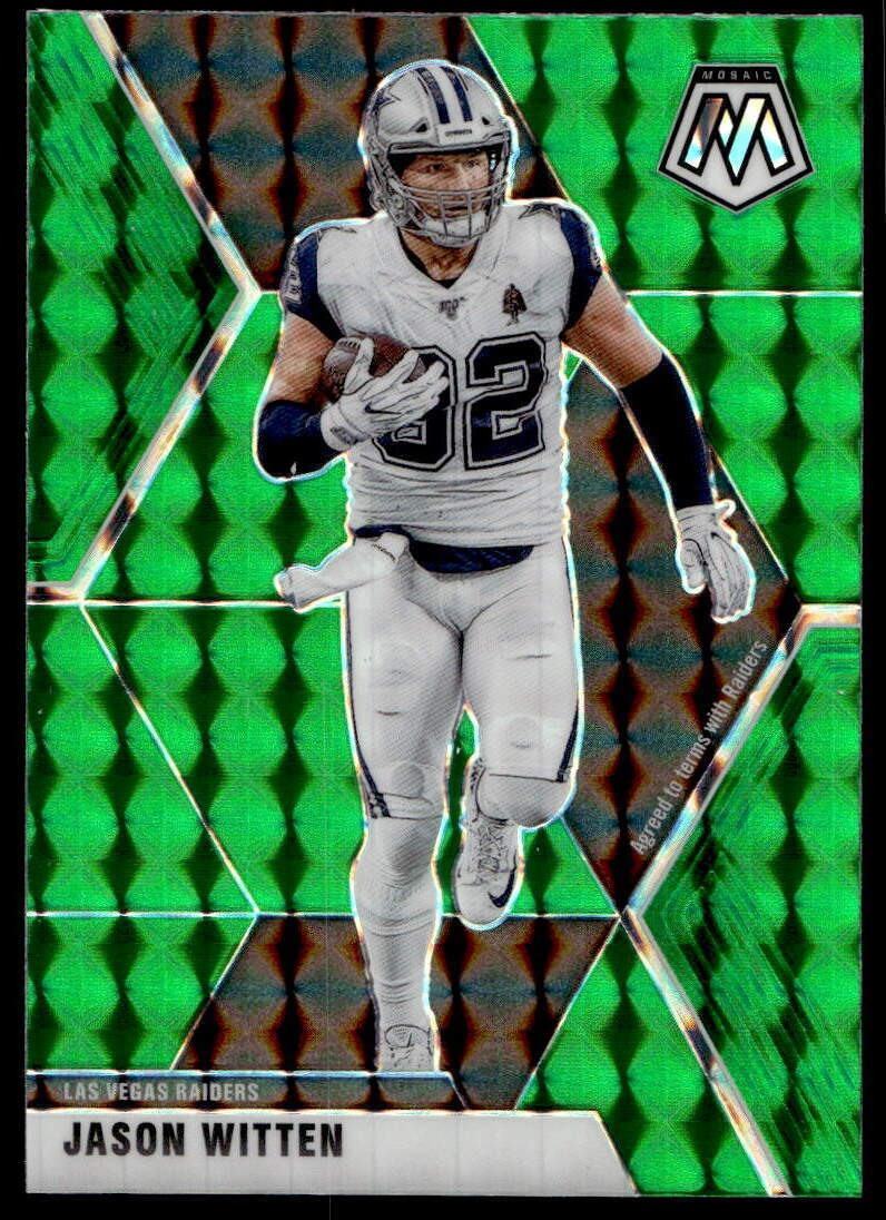 2020 Panini Mosaic Green Prizm 62 Jason Witten Raiders Football Card | eBay